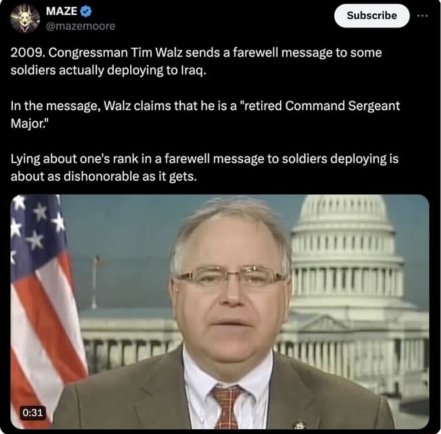 MAZE 2009. Congressman Tim Walz sends a farewell message to some ...