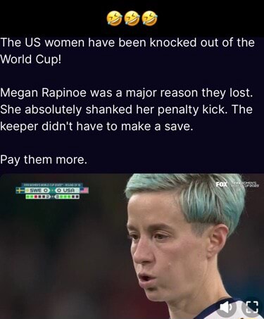 The US women have been knocked out of the World Cup! Megan Rapinoe was ...