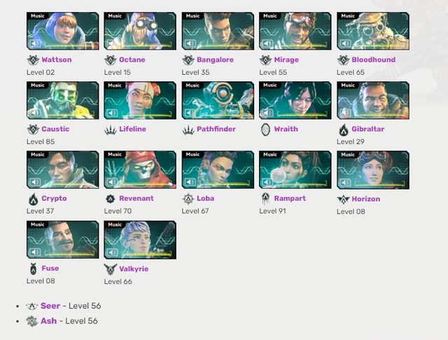 Watson octane Geangalore Mirage Blooahound al Level Level Level 35 ...