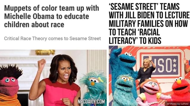 Muppets of color team up with 'SESAME STREET' TEAMS Michelle Obama to ...