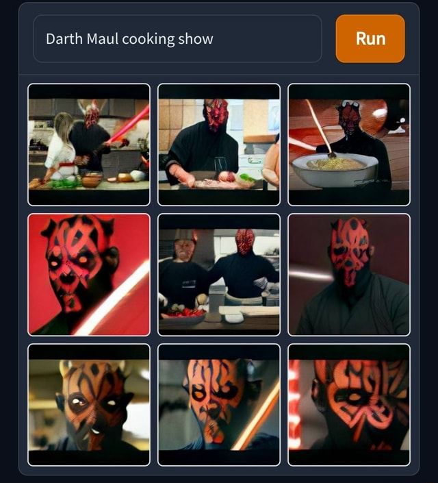 Darth Maul cooking show Run - iFunny