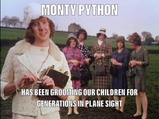 MONTY PYTHON HAS BEEN GROOMING OUR CHILDREN FOR GENERATIONS IN PLANE ...