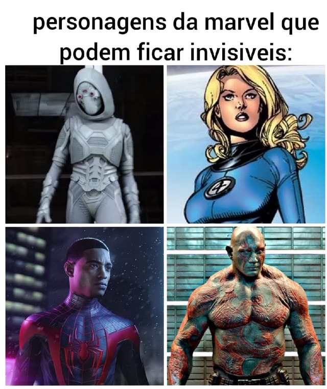Personagens da marvel que podem ficar invisiveis: - )