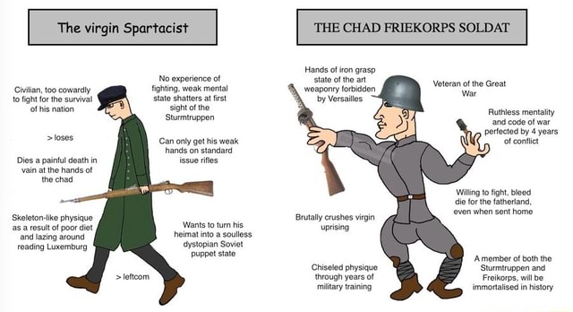 The virgin Spartacist THE CHAD FRIEKORPS SOLDAT No experience of ...
