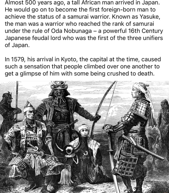 Almost 500 years ago, a tall African man arrived in Japan. He would go ...