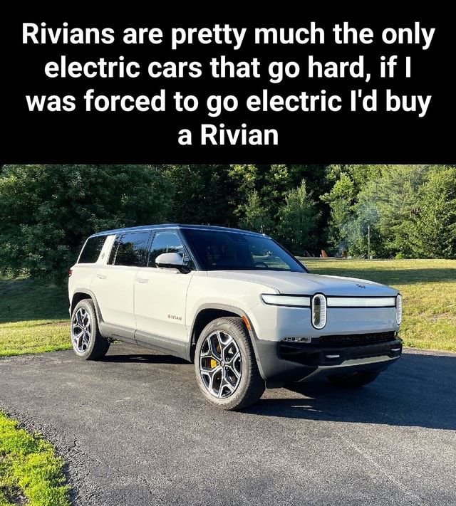 Rivians are pretty much the only electric cars that go hard, if I was ...
