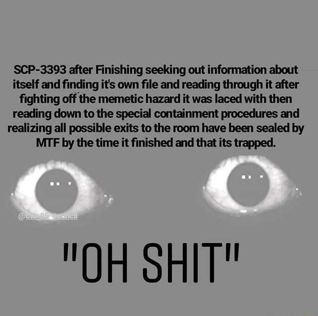 SCP-3393 after Finishing seeking out information about itself md ﬁnding ...