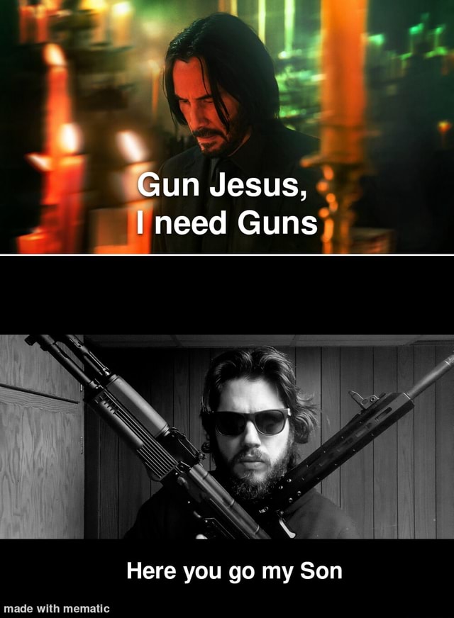 John Wick praying to Gun Jesus #johnwick #keaureeves #GunJesus - Gun ...