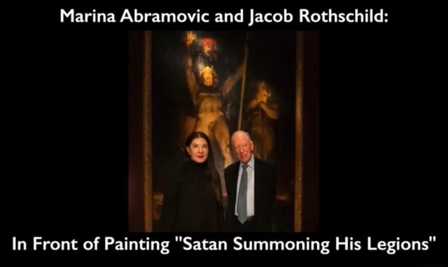 Marina Abramovic and Jacob Rothschild: In Front of Painting "Satan ...