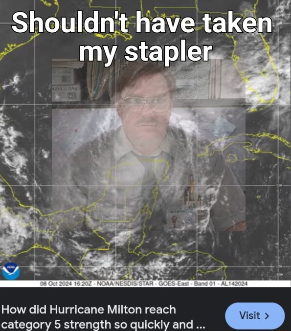 Ta my stapler How did Hurricane Milton reach Visit category 5 strength ...