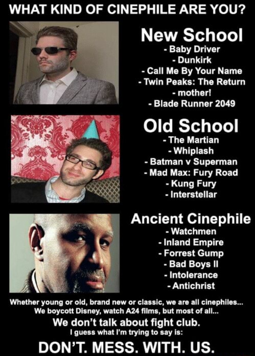 WHAT KIND OF CINEPHILE ARE YOU? New School Baby Driver Dunkirk Call Me ...