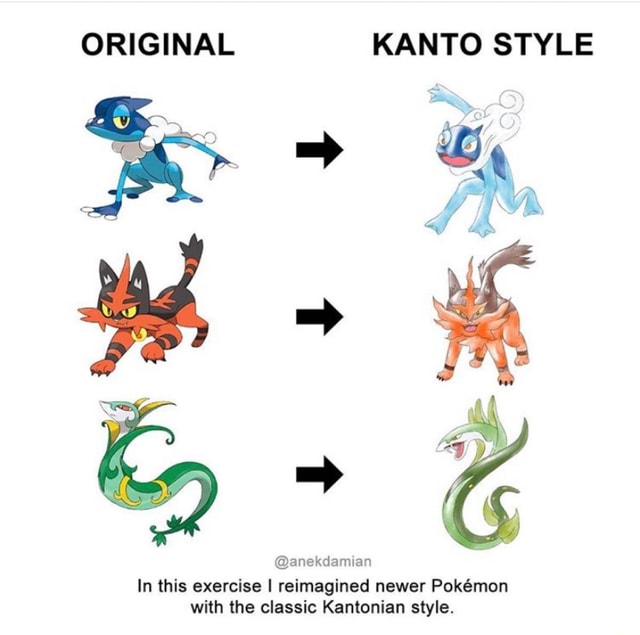 ORIGINAL KANTO STYLE @anekdamlan In this exercise I reimagined newer ...