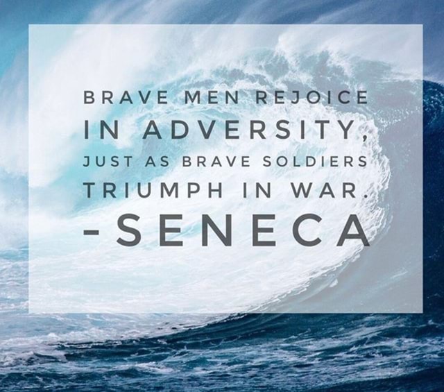 BRAVE MEN REJOICE IN ADVERSITY, JUST AS BRAVE SOLDIERS TRIUMPH IN WAR ...