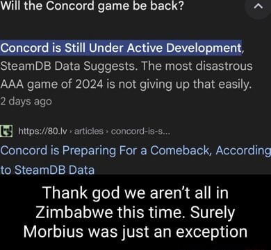 Will the Concord game be back? Concord is Still Under Active ...