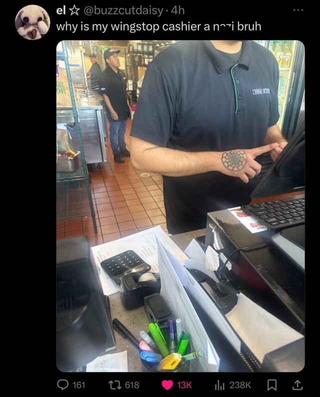 El whuzzcutdaisy- why is my wingstop cashier a bruh 161 - iFunny