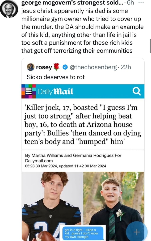 George mcgovern's strongest sold... jesus christ apparently his dad is ...