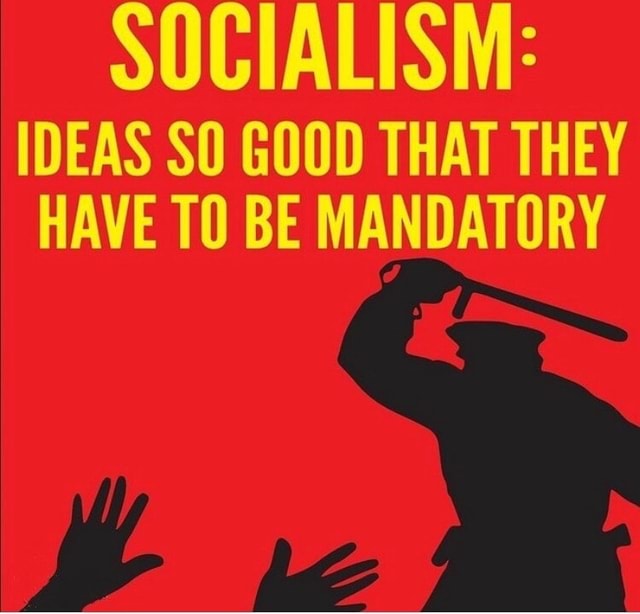 SOCIALISM: IDEAS SO GOOD THAT THEY HAVE TO BE MANDATORY - America’s ...