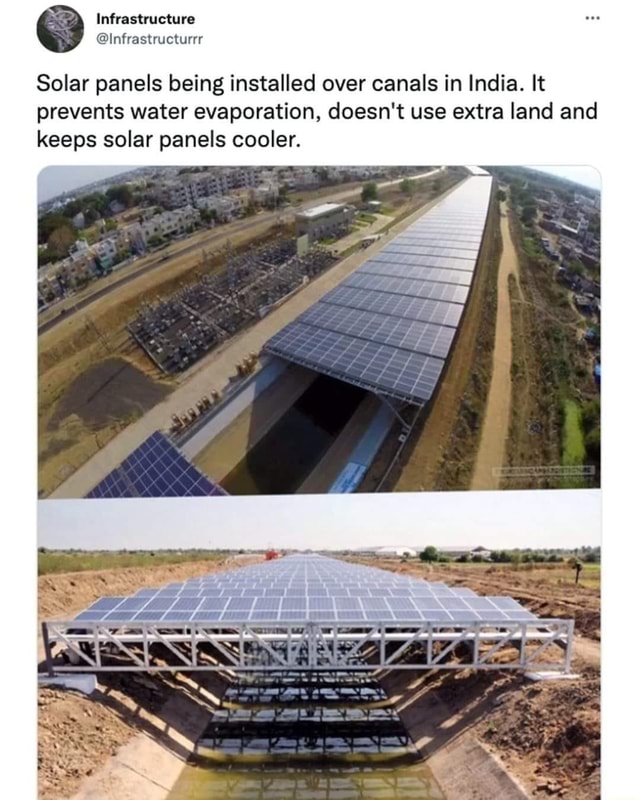 Infrastructure @Infrastructurrr Solar panels being installed over ...
