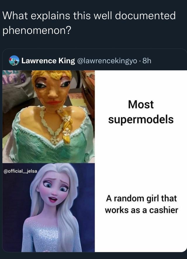 What explains this well documented phenomenon? Lawrence King ...