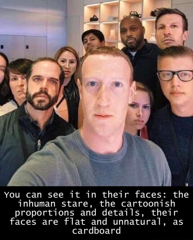 You can see it in their faces: the inhuman stare, the cartoonish ...