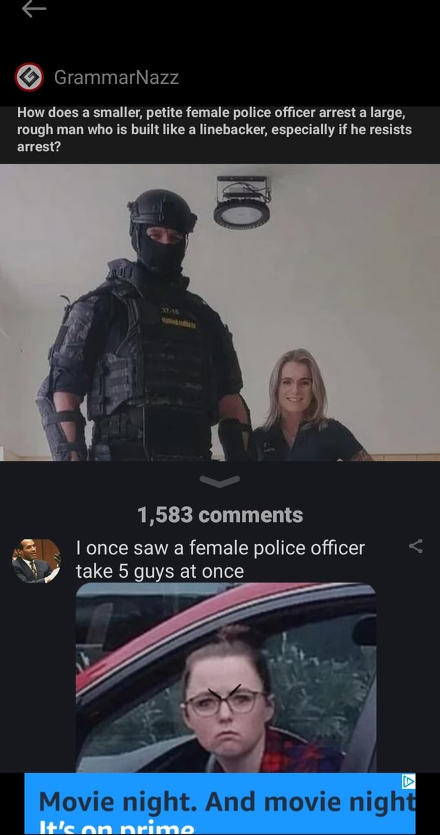 How does a smaller, petite female police officer arrest a large, rough ...