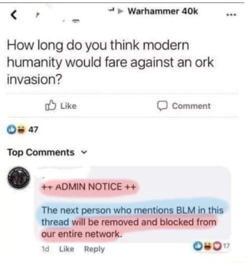 Warhammer How long do you think modern humanity would fare against an ...