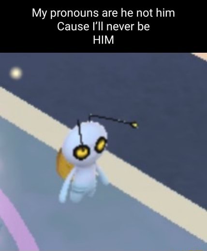My pronouns are he not him Cause I'll never be HIM - iFunny