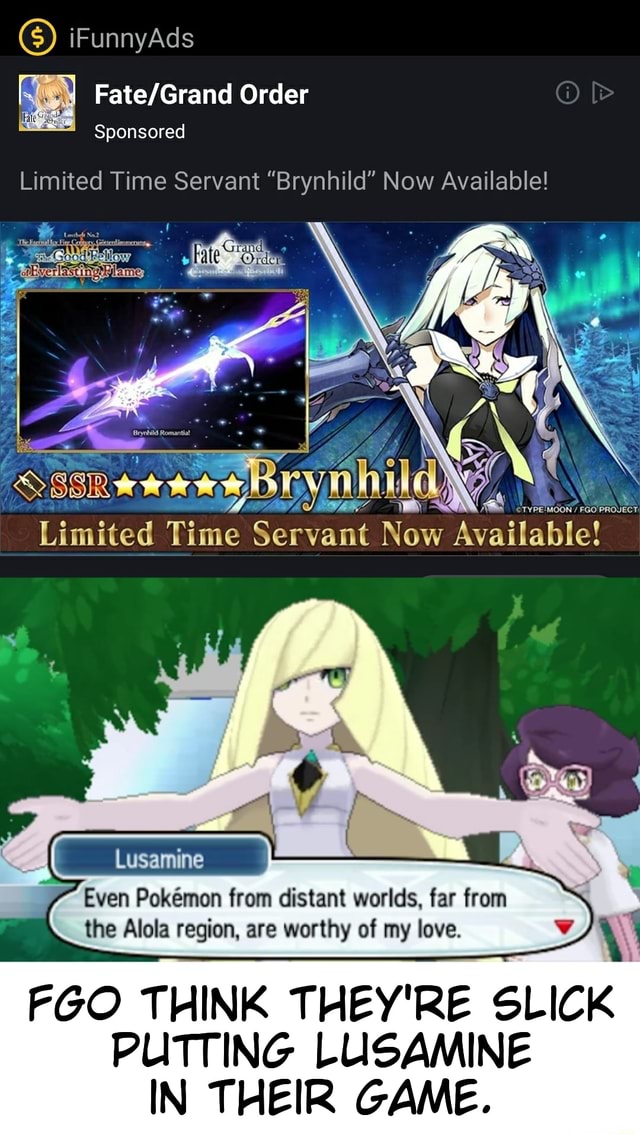 AIN Fate/Grand Order Sponsored Limited Time Servant "Brynhild" Now ...