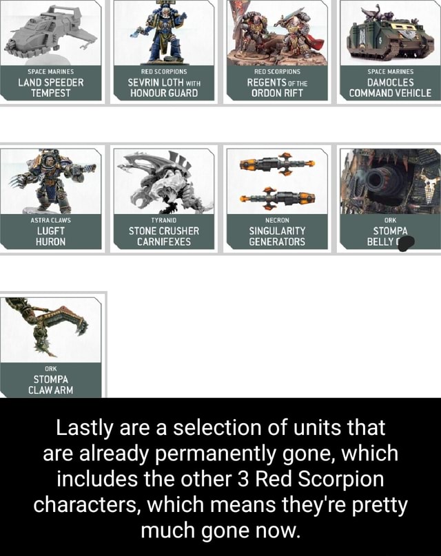 SPACE MARINES RED SCORPIONS RED SCORPIONS LAND SPEEDER SEVRIN LOTH TH ...