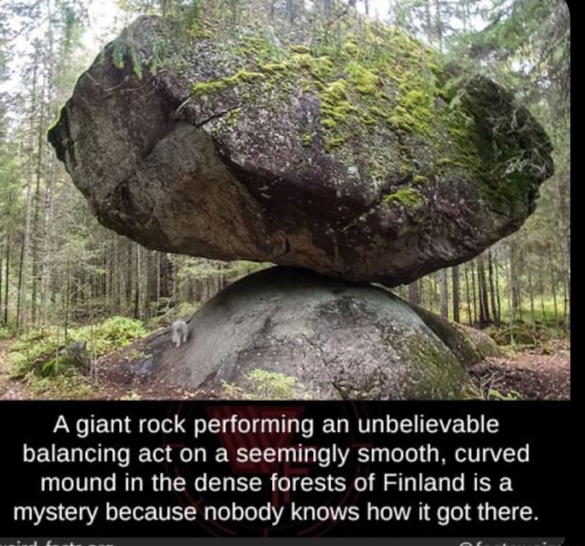 RES A giant rock performing an unbelievable balancing act on a ...