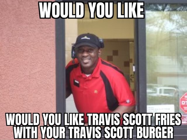 WOULD YOU LIKE- WOULD YOU LIKE TRAVIS SCOTT FRIES. WITH VOIR TRAVIS ...