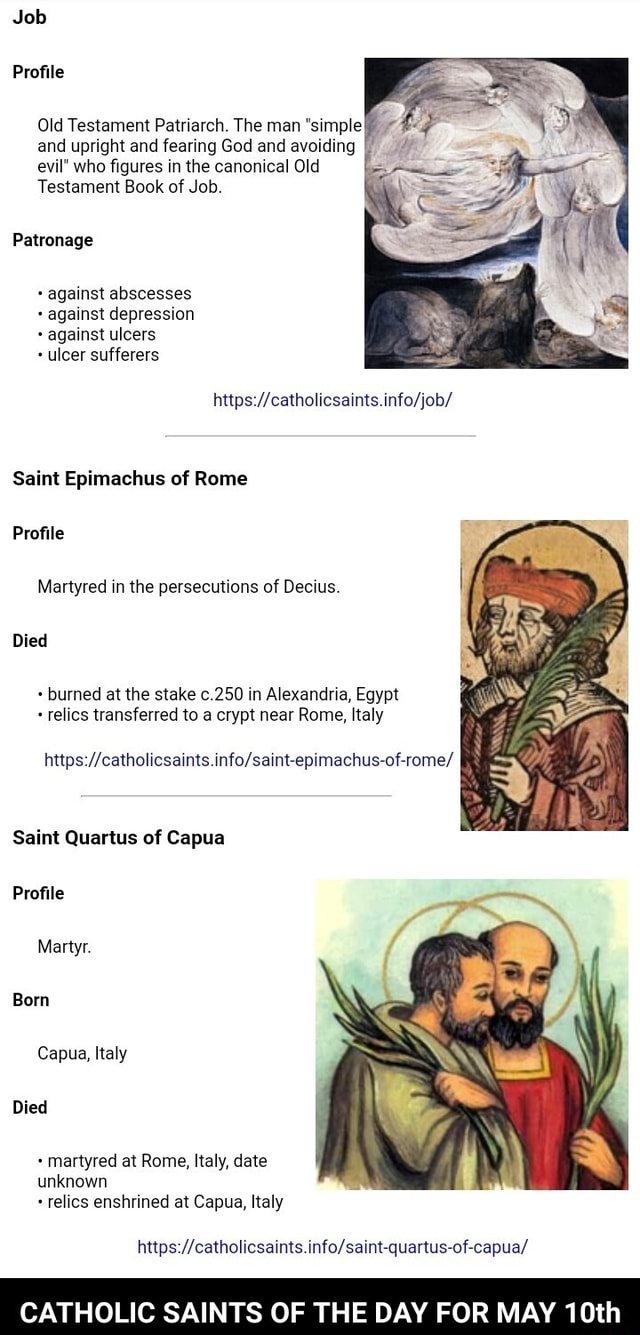 Job Profile Old Testament Patriarch. The man "simple and upright and ...