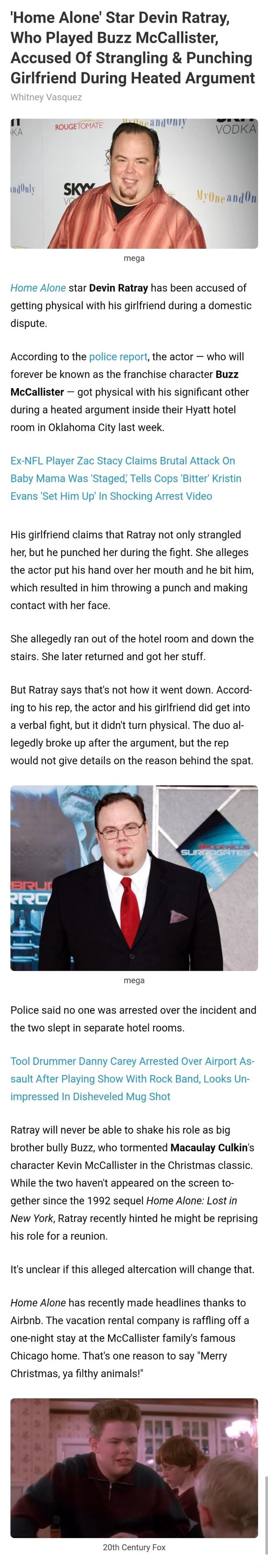 'Home Alone' Star Devin Ratray, Who Played Buzz McCallister, Accused Of ...