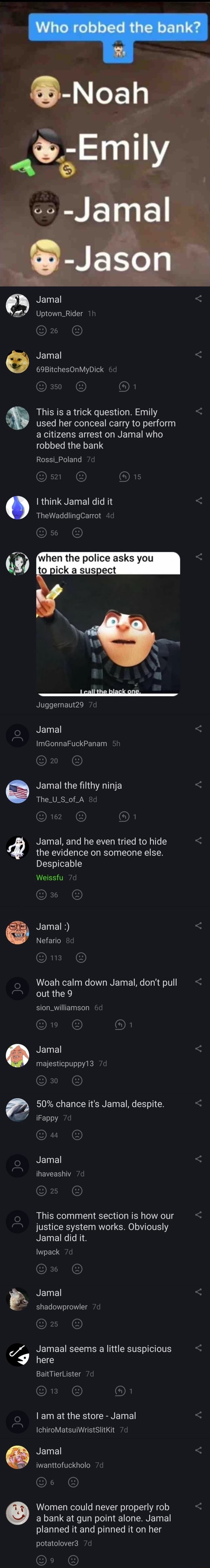 @-Noah -Emily -Jamal re -Jason Jamal Uptown_Rider 26 Jamal ... @-Noah -Emily -Jamal re -Jason Jamal Uptown_Rider 26 Jamal ...