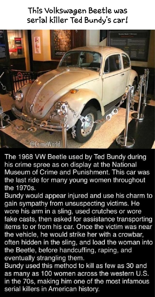 This Volkswagen Beetle was serial killer Ted Bundy's car! The 1968 VW ...