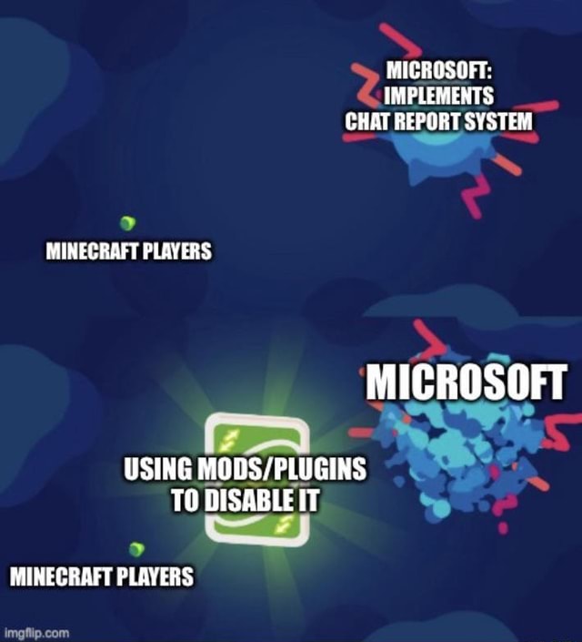MICROSOFT: IMPLEMENTS CHAT REPORT SYSTEM MINECRAFT PLAYERS MICROSOFT ...