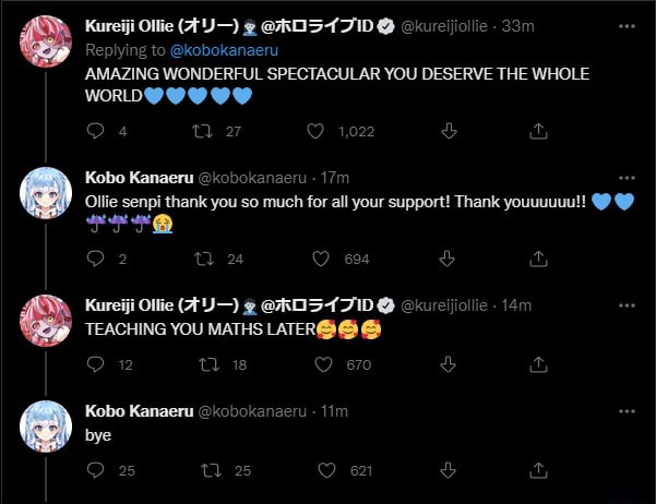 Kureiji Ollie (AU-) @kureijioilic Replying to @kobokanaeru AMAZING WONDERFUL SPECTACULAR YOU ...