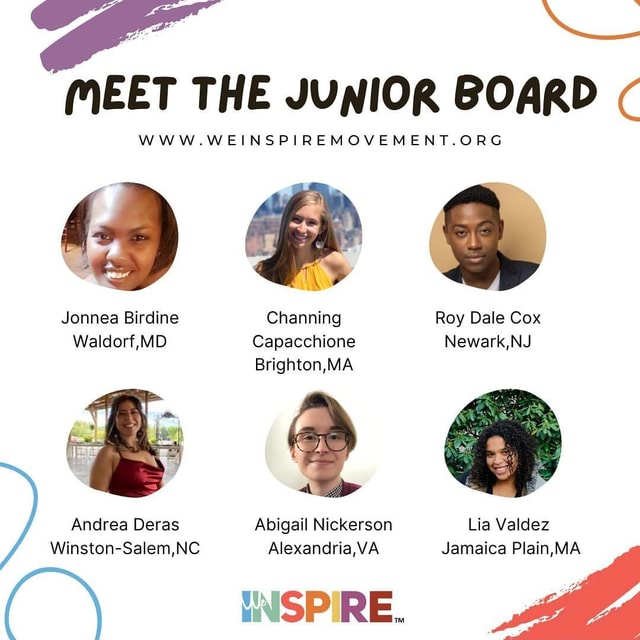 MEET THE JUNIOR BOARD WWW Jonnea Birdine Channing Roy Dale Cox Waldorf ...