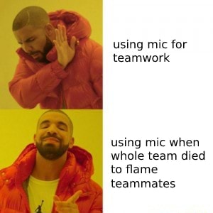 Using mic for teamwork using mic when whole team died to flame ...