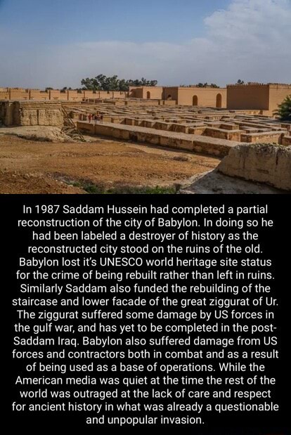 In 1987 Saddam Hussein had completed a partial reconstruction of the ...
