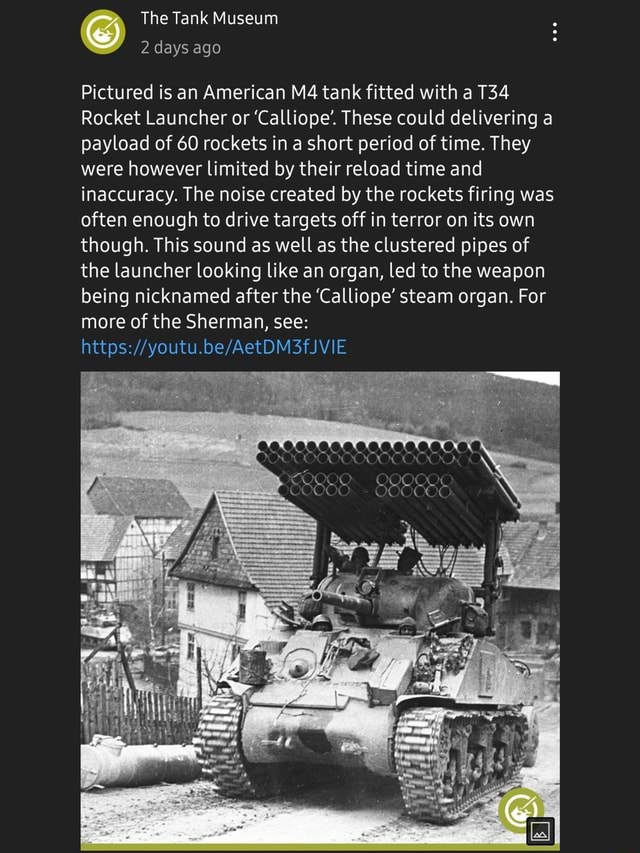 The Tank Museum 2 days ago Pictured is an American tank fitted with a ...