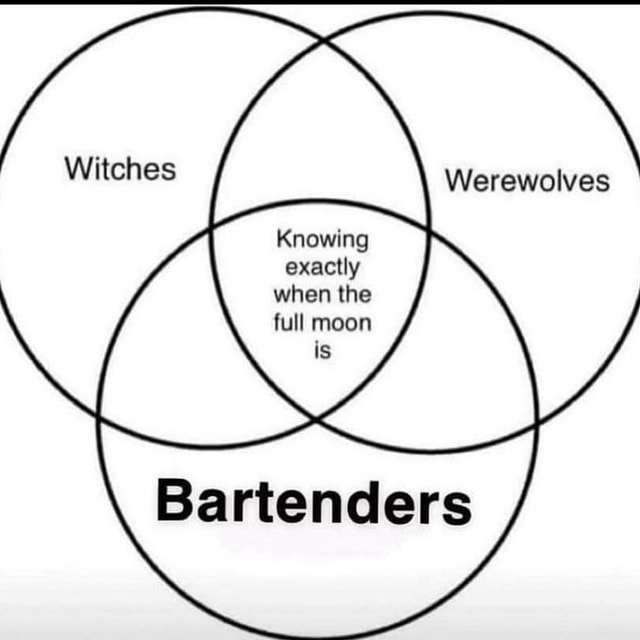 Witches Werewolves Knowing exactly when the full moon is Bartenders ...