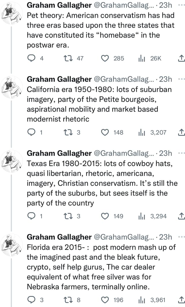 Graham Gallagher @GrahamGallag... - Pet theory: American conservatism ...