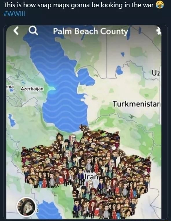 This is how snap maps gonna be looking in the war NI - iFunny