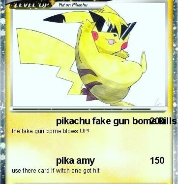 Pikachu fake gun the fake gun home blows UP! Use there card if witch ...