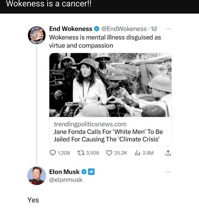 Wokeness Is a cancer!! End Wokeness @ EndWokeness Wokeness is mental ...