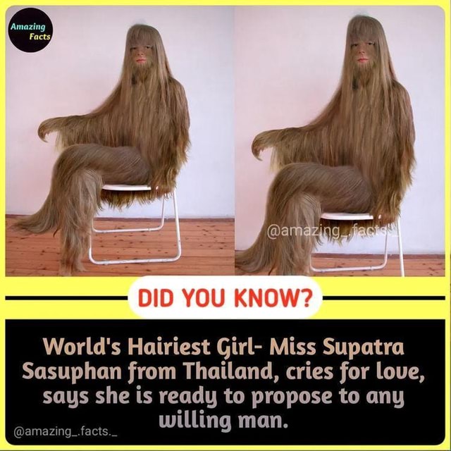 DID YOU KNOW? World's Hairiest Girl- Miss Supatra Sasuphan from ...