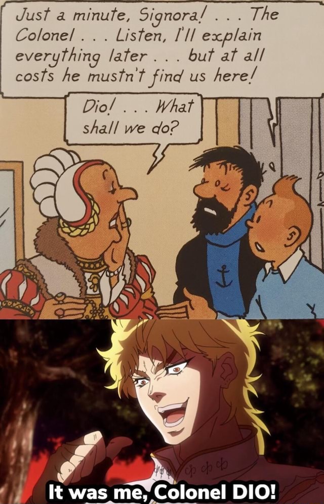 Just a minute, Signora/ The Colonel... Listen, I'l/ explain everything ...