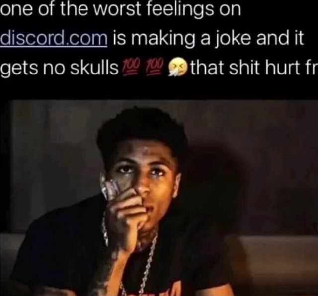 One of the worst feelings on is making a joke and it gets no skulls ...