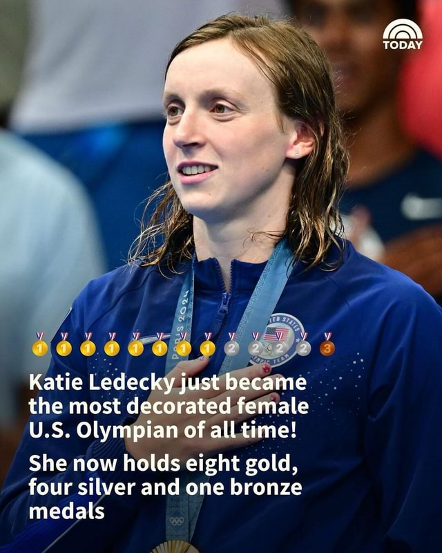 HISTORY Katie Ledecky just won her th Olympic medal after competing in ...